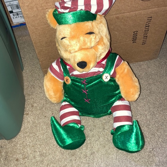 Disney | Toys | Winnie The Pooh Christmas Elf Cuddle Buddy | Poshmark